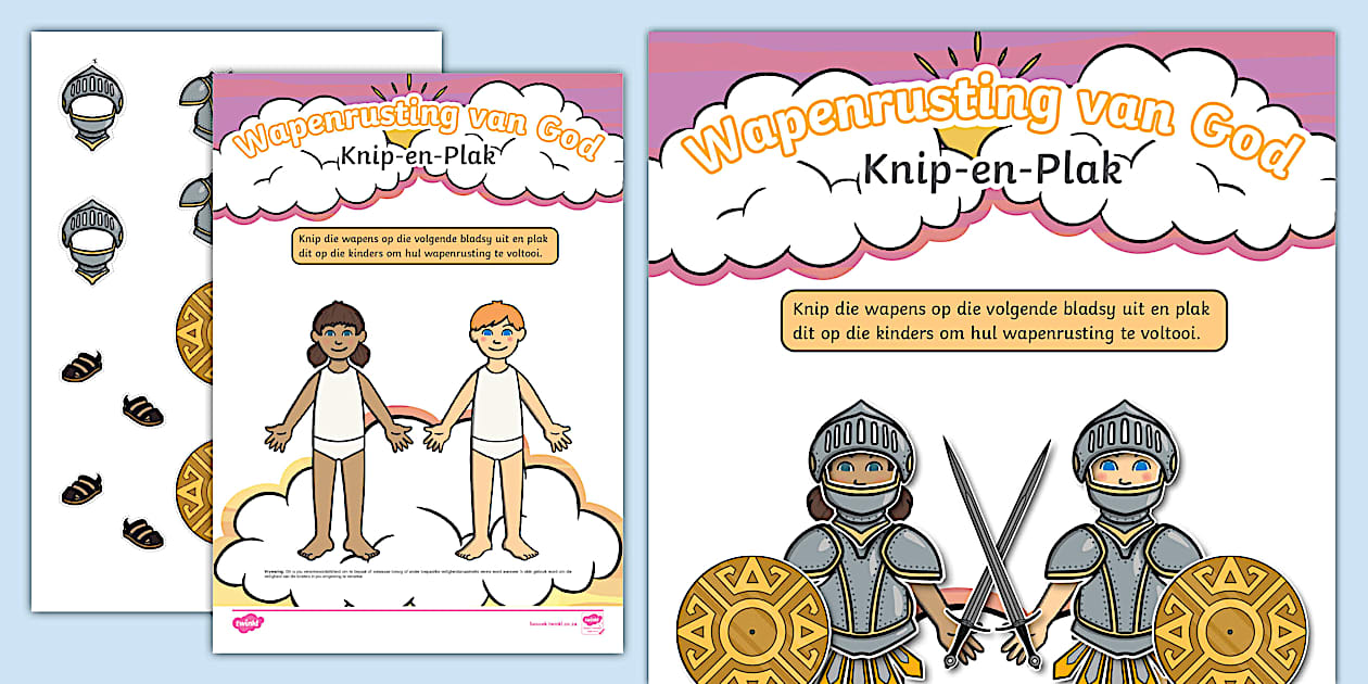 Wapenrusting van God Knip en Plak Aktiwiteit (teacher made)