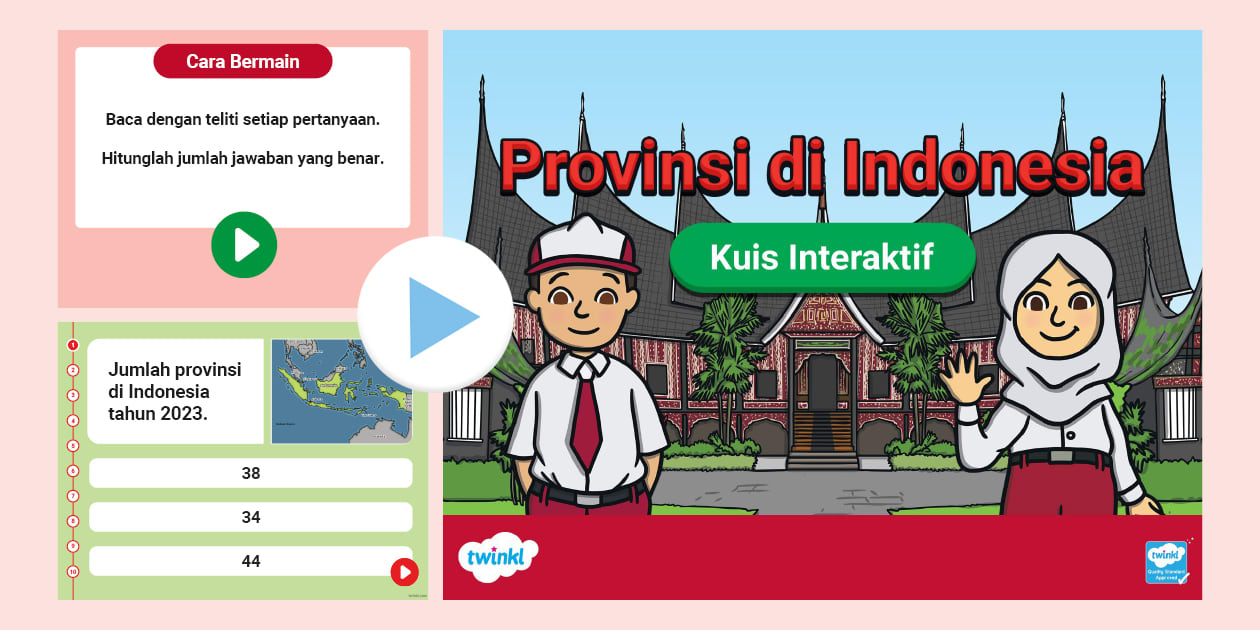 Interactive Quiz Provinces in Indonesia (teacher made)