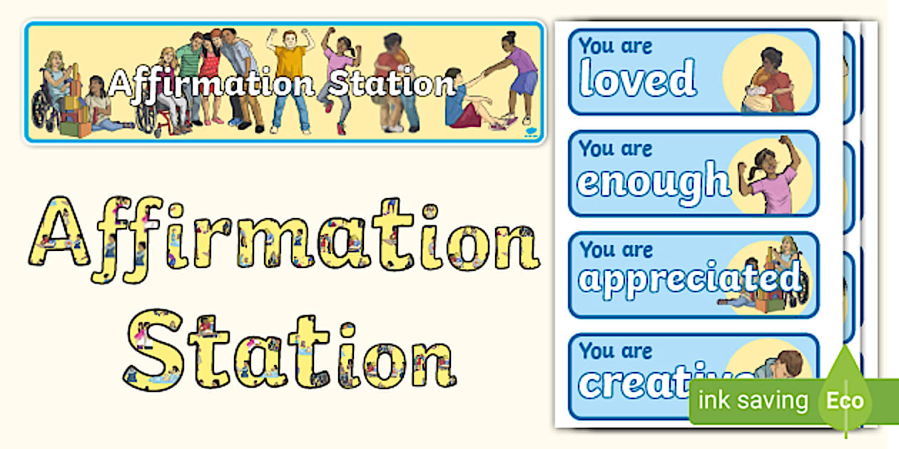 Affirmation Station Display Pack (teacher made) - Twinkl