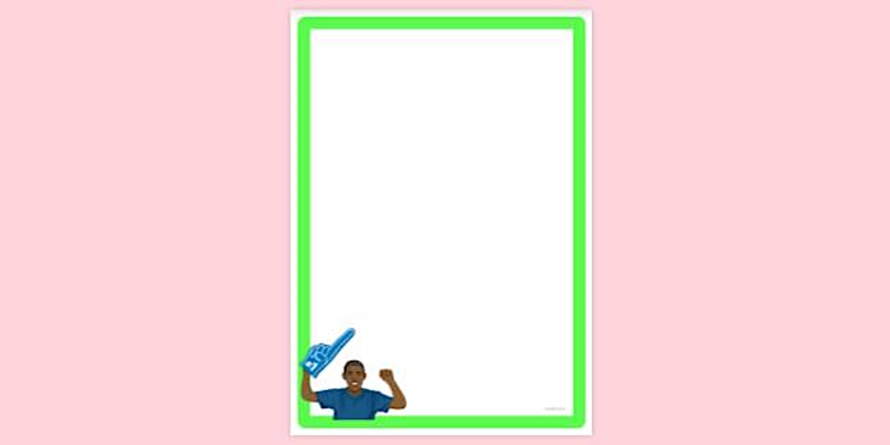 Sports Fan Page Border | Page Borders | Primary | Twinkl