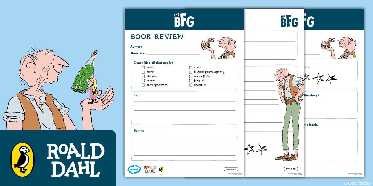 FREE! - The BFG: Book Review Pack (teacher made) - Twinkl