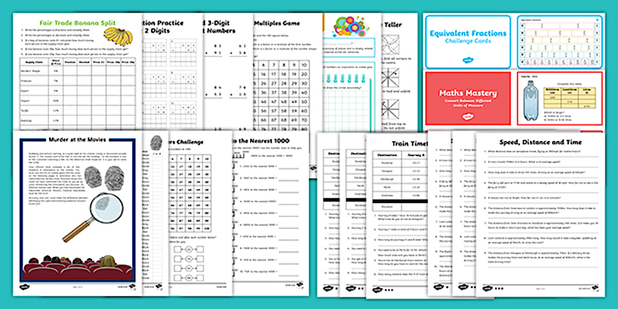 Second Level P7 Numeracy Home Learning Pack (teacher made)