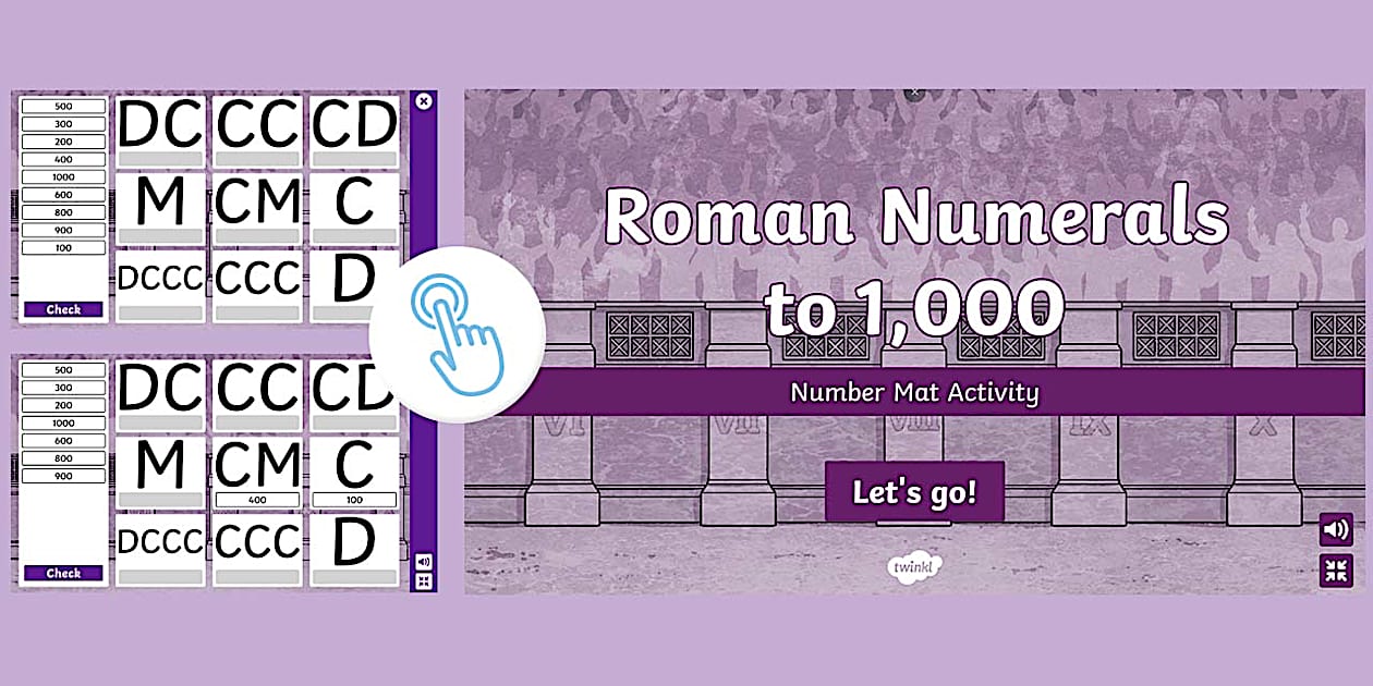 Roman Numerals Interactive Number Mat Activity - Twinkl