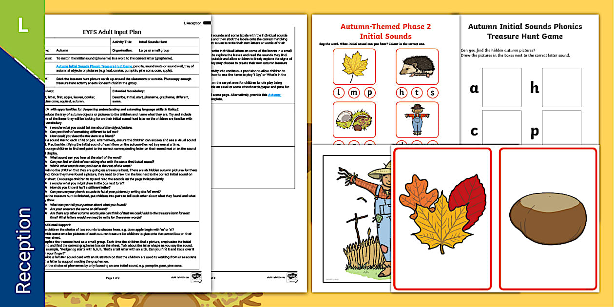 EYFS Autumn Initial Sounds Hunt Adult Input Plan and Resource