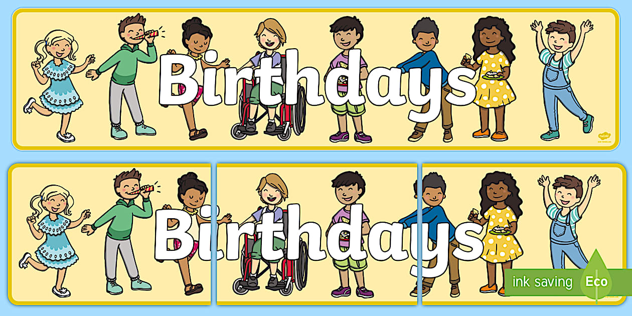 Birthdays Display Banner | Teacher Made Resource | Twinkl