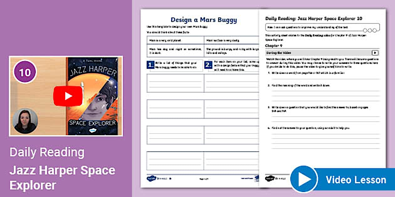 Daily Reading Age 7-11: Jazz Harper Space Explorer Part 10
