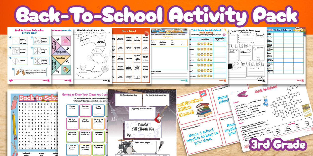 Third Grade Back-To-School Activity Pack - Twinkl
