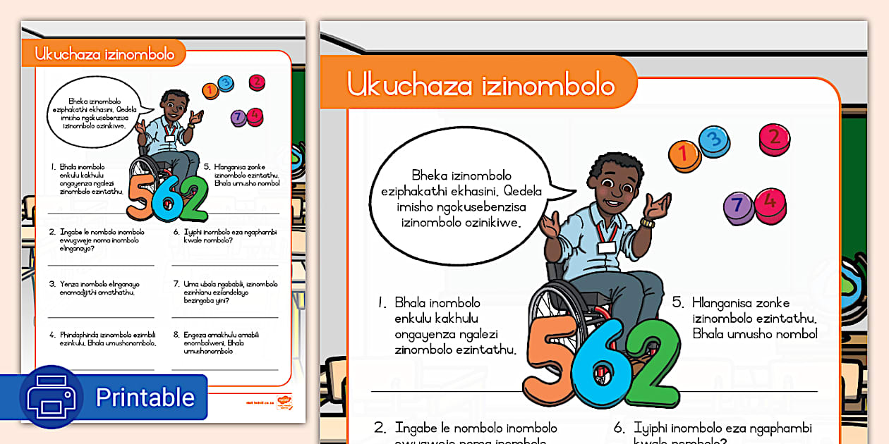 Izibalo zeBanga lesi-3: Ukuchaza izinombolo - Twinkl