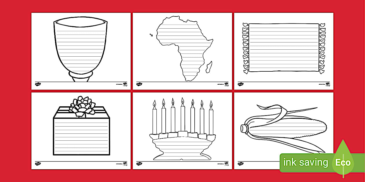 Kwanzaa Writing Frames - Grades K-3 (teacher made) - Twinkl