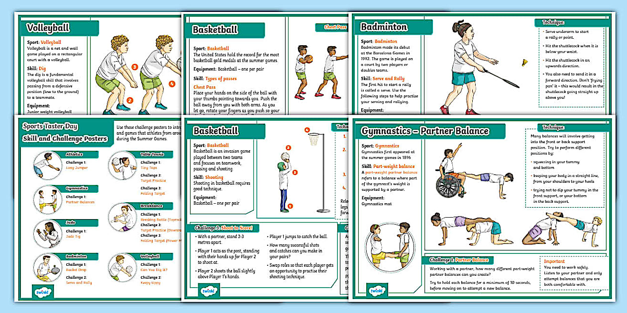 The Summer Games – KS2 Challenge Posters – PE - Twinkl
