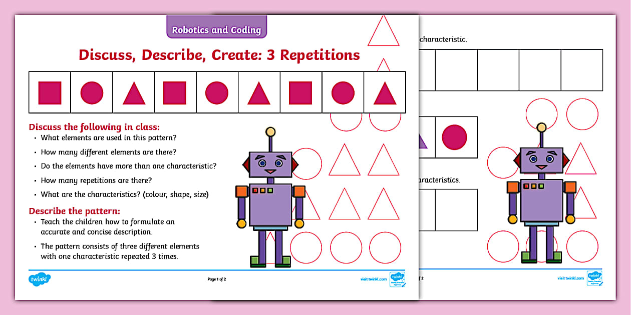 Grade R Pattern Recognition (teacher made) - Twinkl