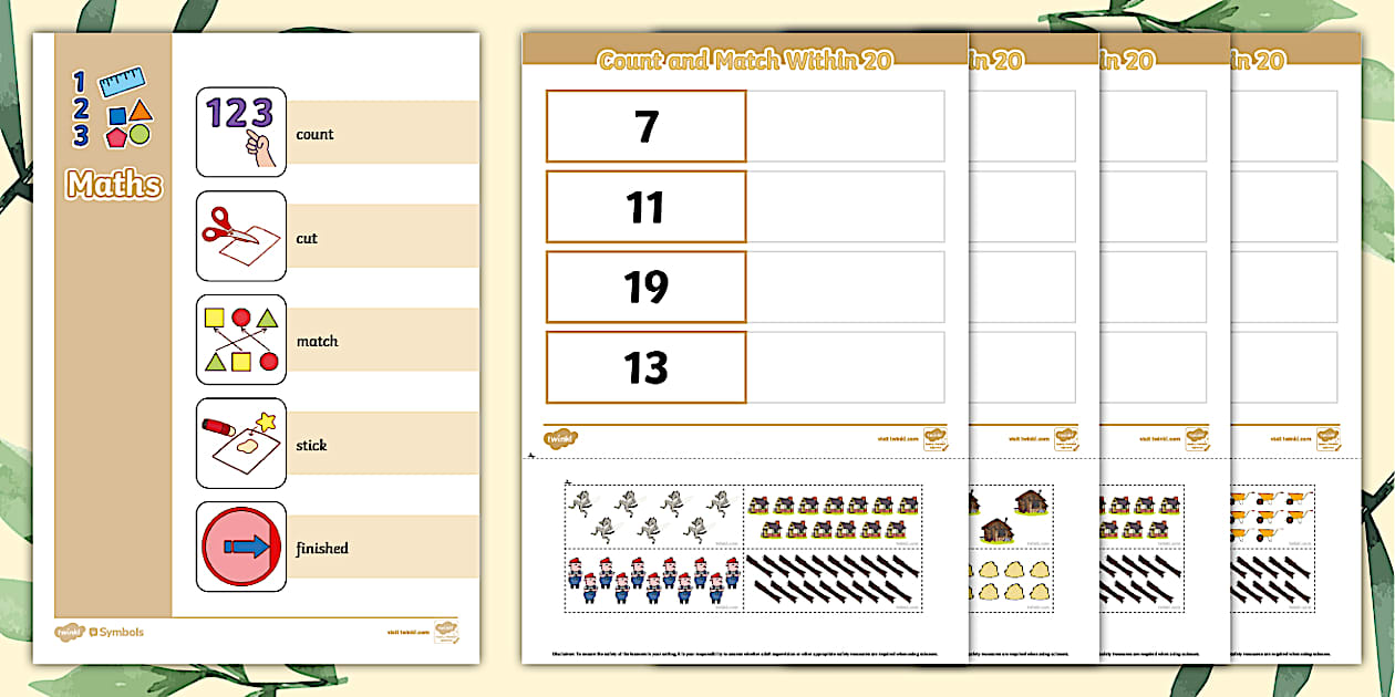 👉 SEND Structured Steps Three Little Pigs Count and Match - 20