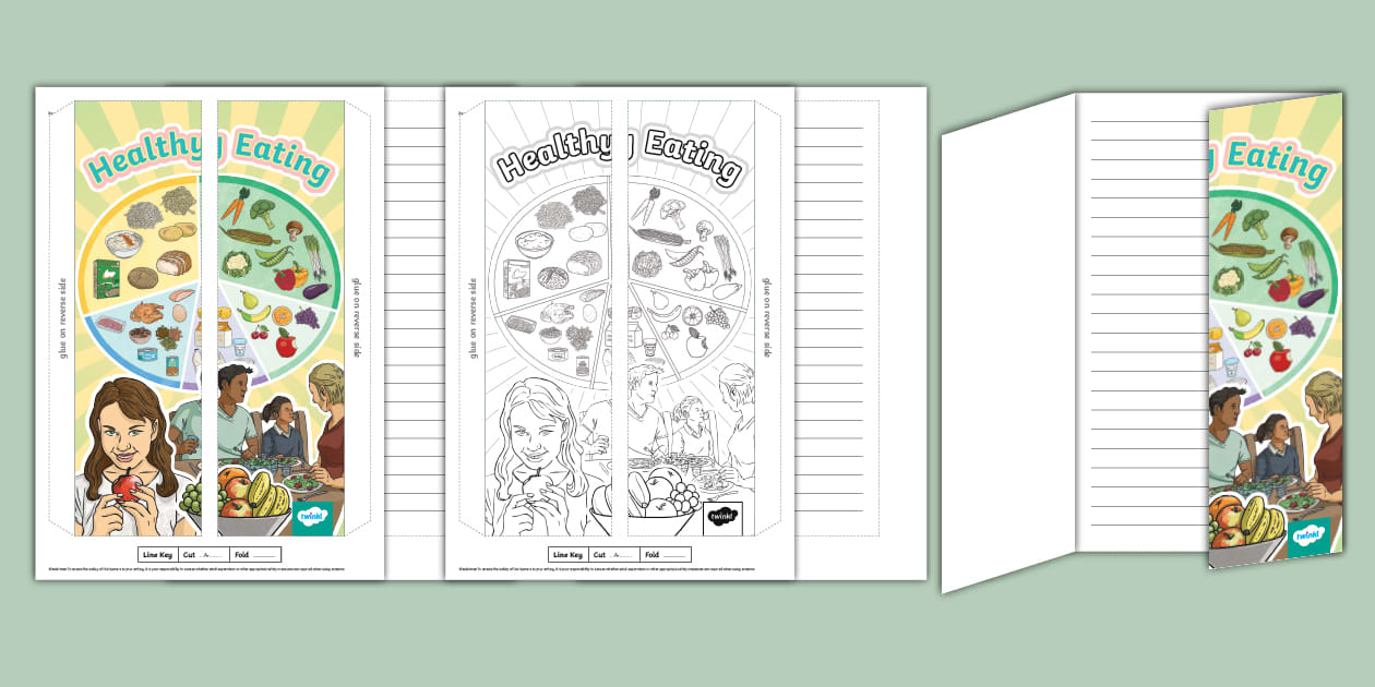 Healthy Eating Folding Writing Template (teacher made)