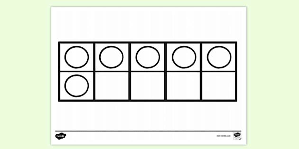 Tens Frame Six Colouring | Colouring Sheets (Teacher-Made)