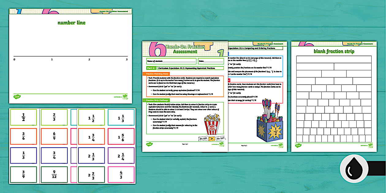 Grade 5 Hands-On Fraction Assessment (teacher made) - Twinkl