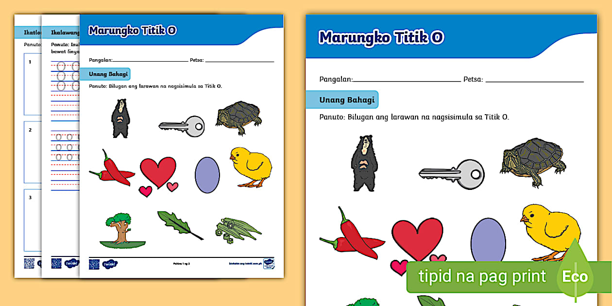 Marungko Titik O Worksheet | Philippines | Twinkl - Twinkl