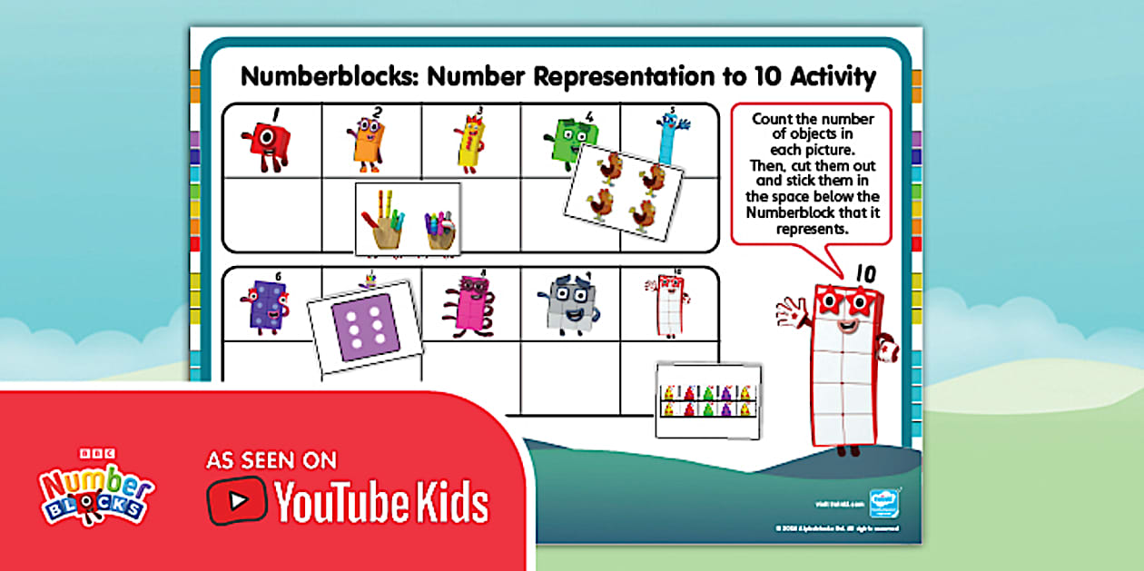 Numberblocks: Number Representation to 10 Activity - Twinkl