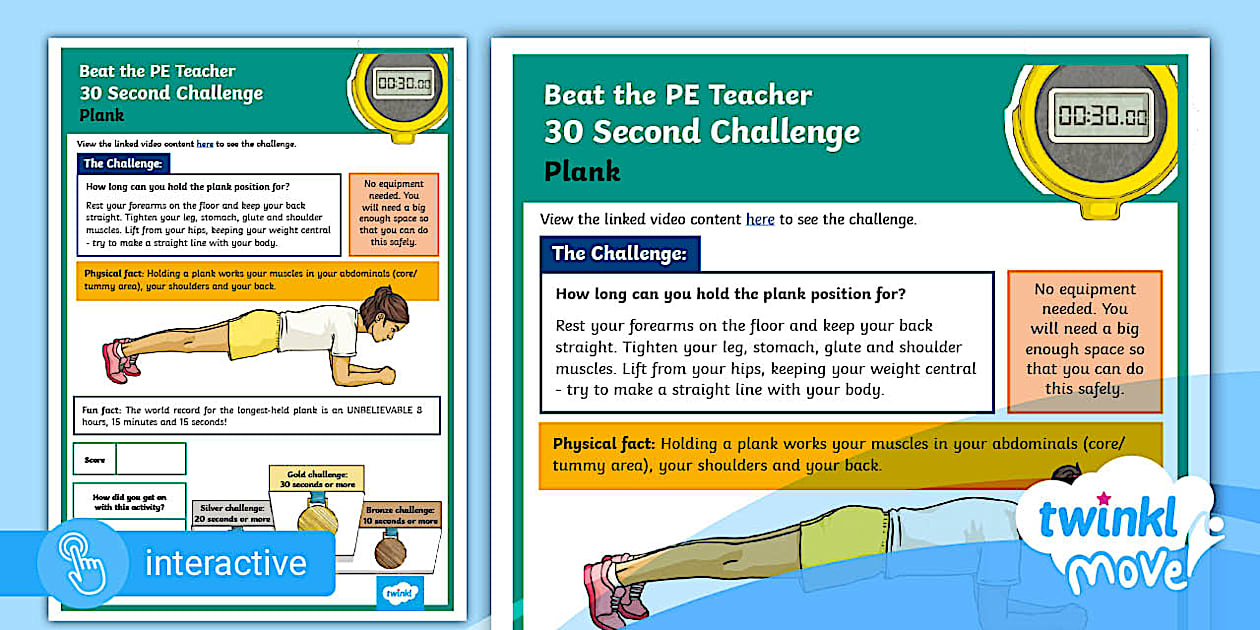 PE Challenge at Home - Beat the PE Teacher - Interactive PE