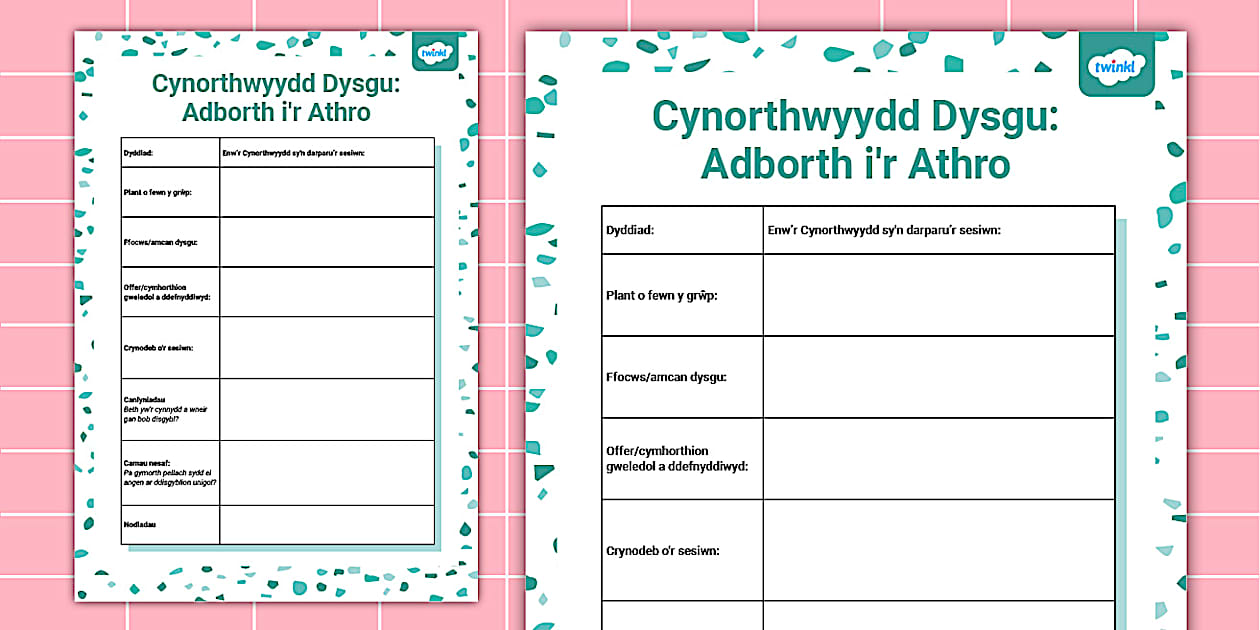 Cynorthwywyr Dysgu: Adborth i'r Athro (teacher made)