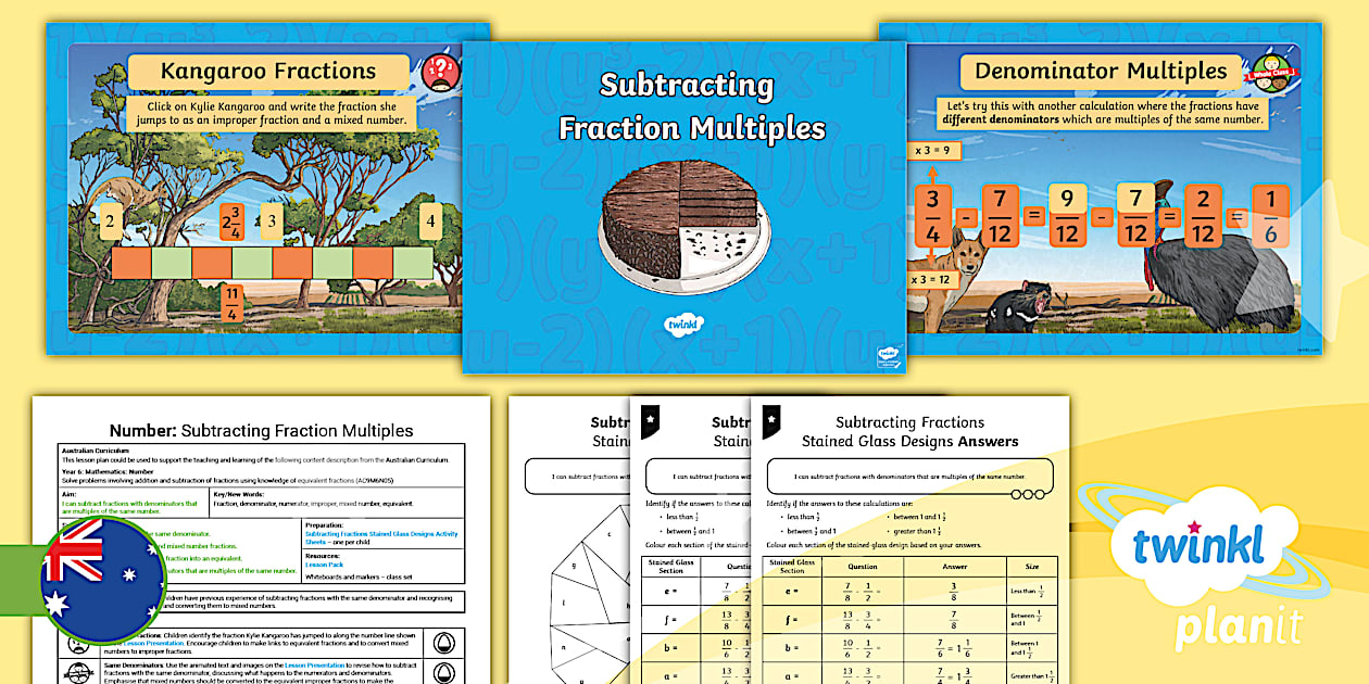 Year 6 Number Add And Subtract Fractions Lesson 2 Twinkl