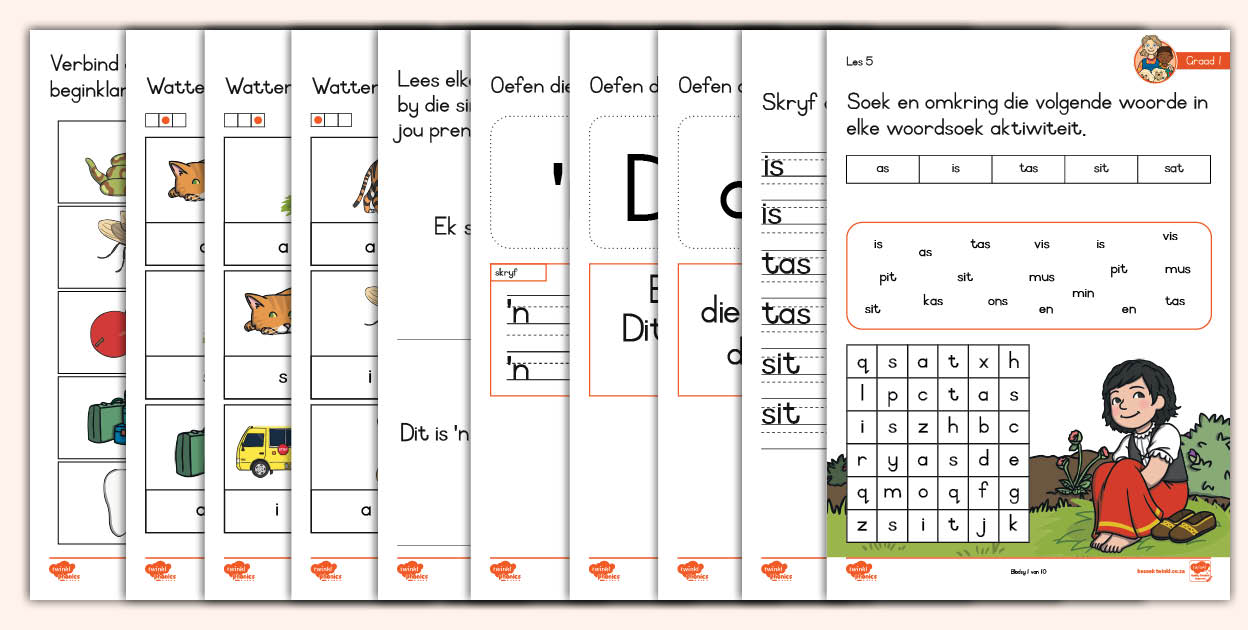 Graad 1 Intervensieprogram Week 2 Les 5 Werkkaarte