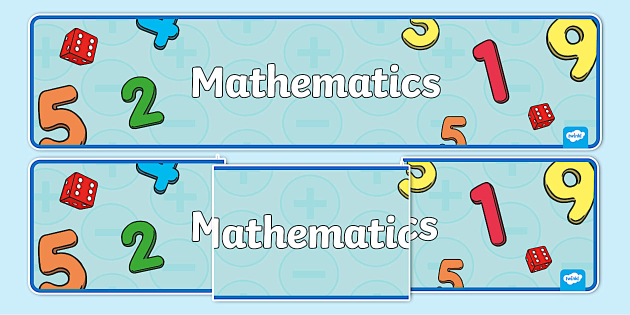 Mathematics Curriculum For Excellence Display Banner - maths