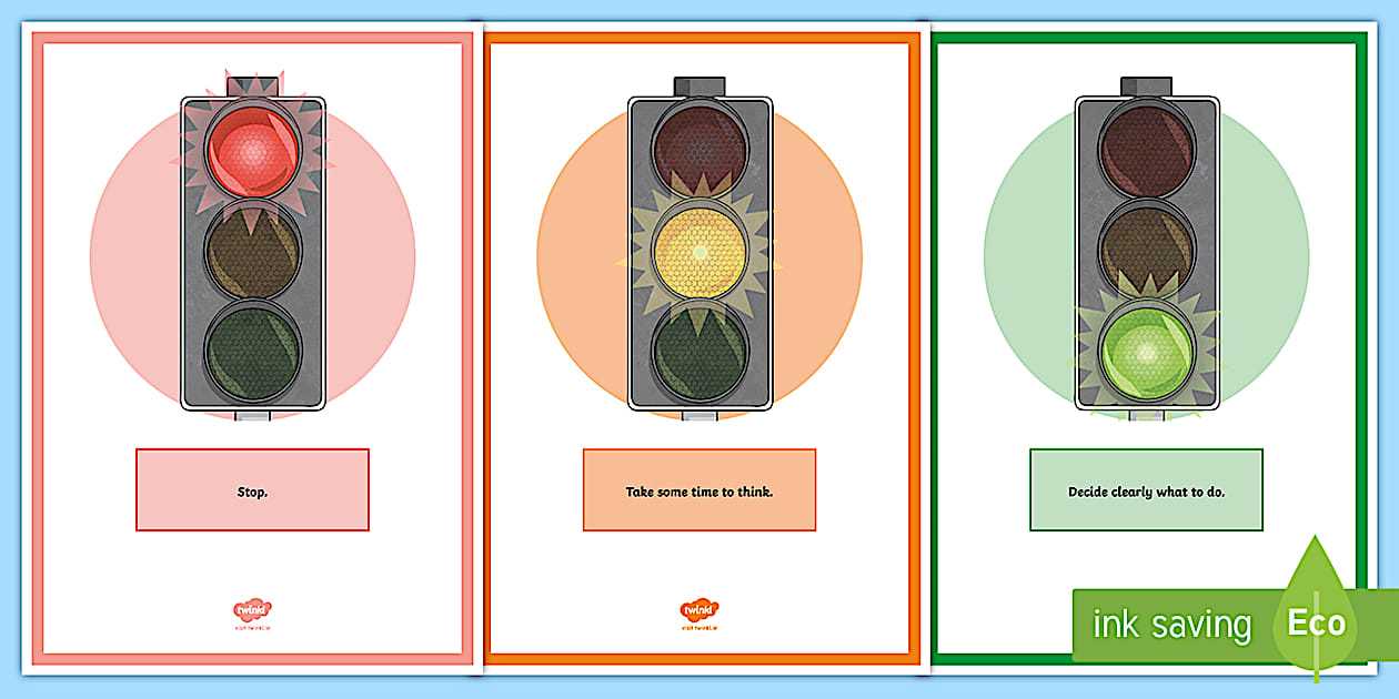 Traffic Light Decision Making Display Posters - Twinkl