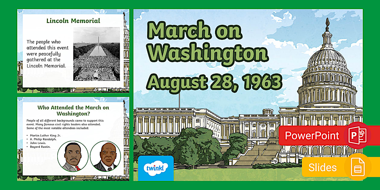March on Washington PowerPoint & Google Slides for 6th-8th Grade