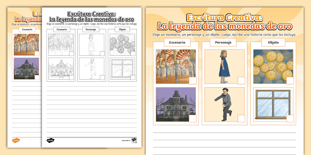 Ficha de actividad: Escritura creativa - Las monedas de oro