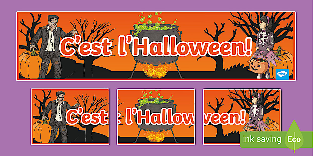 Halloween Display Banner French - Grades 4-6 (teacher made)