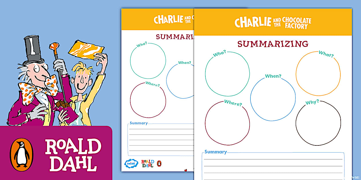 FREE Charlie and the Chocolate Factory: Summarizing the Text