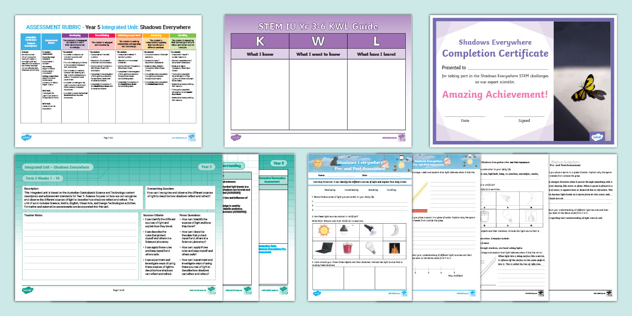 STEM IU Yr 5 Shadows Everywhere Wk 9-10 (Teacher-Made)