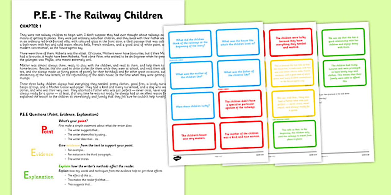 Editable Point Evidence Explanation Activity The Railway Children
