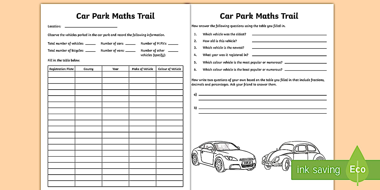 Maths trails primary school | Worksheet | Easy to print