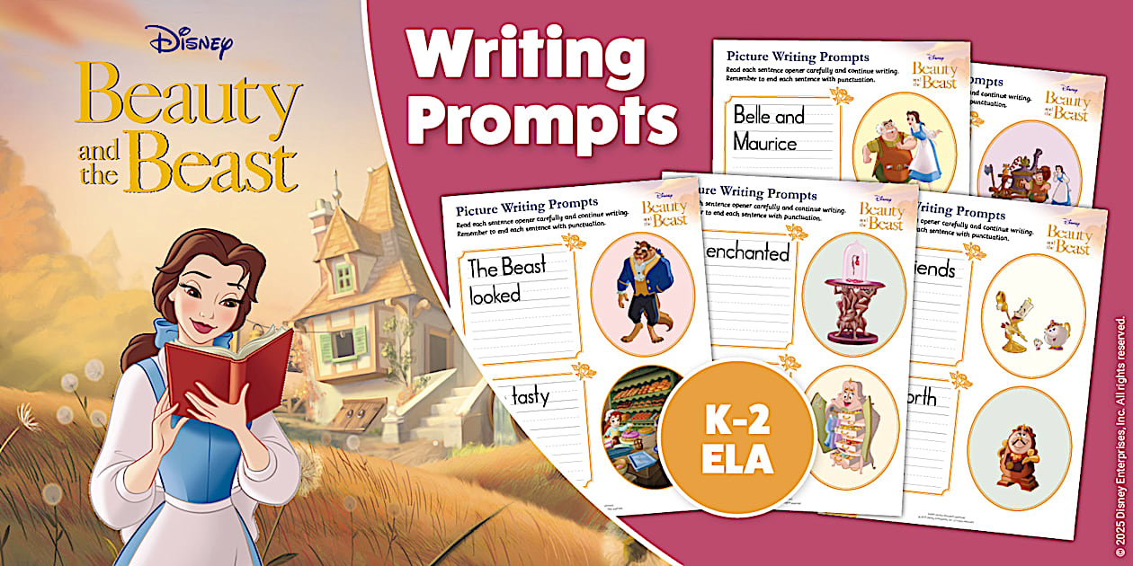 Beauty and the Beast: Simple Sentence Writing Prompts