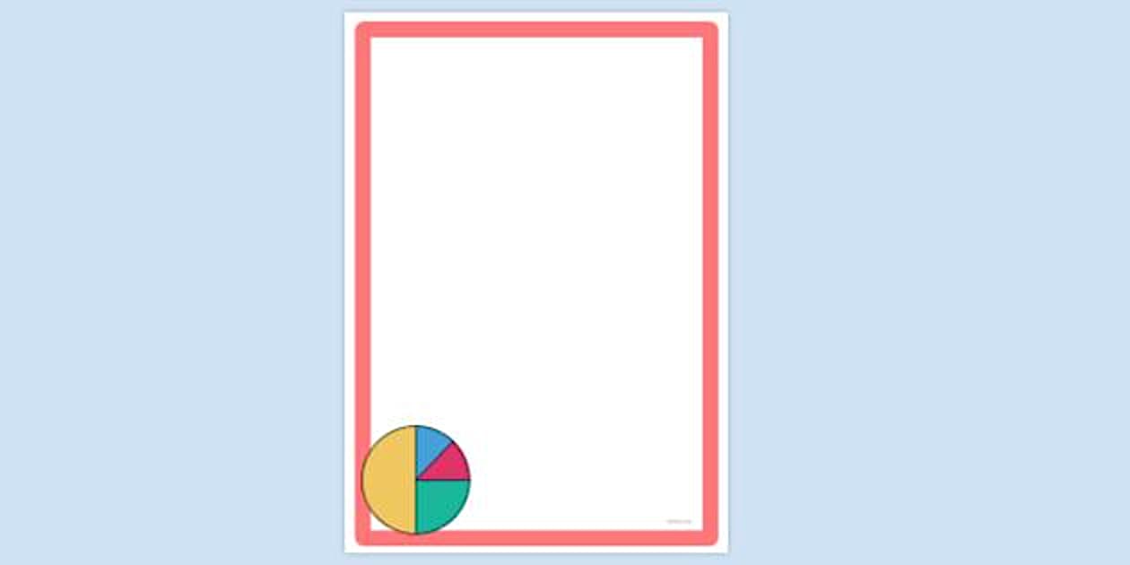 Simple Blank Circle with Fractions Page Border - Twinkl
