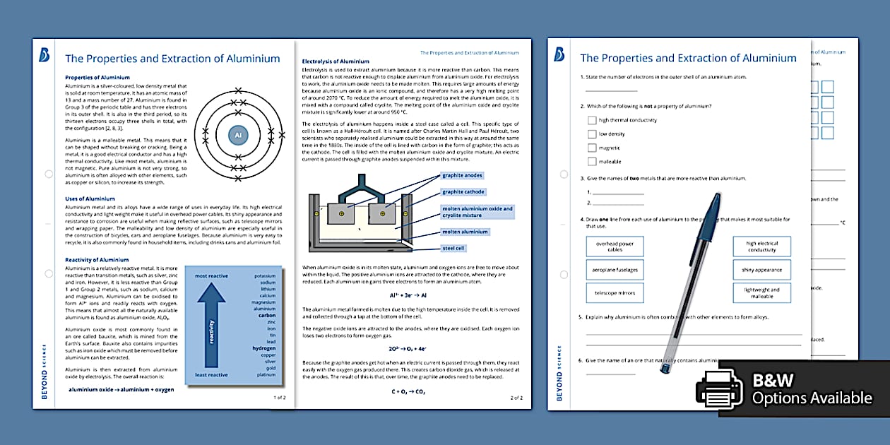 Extraction Of Aluminium Reading Comprehension Beyond