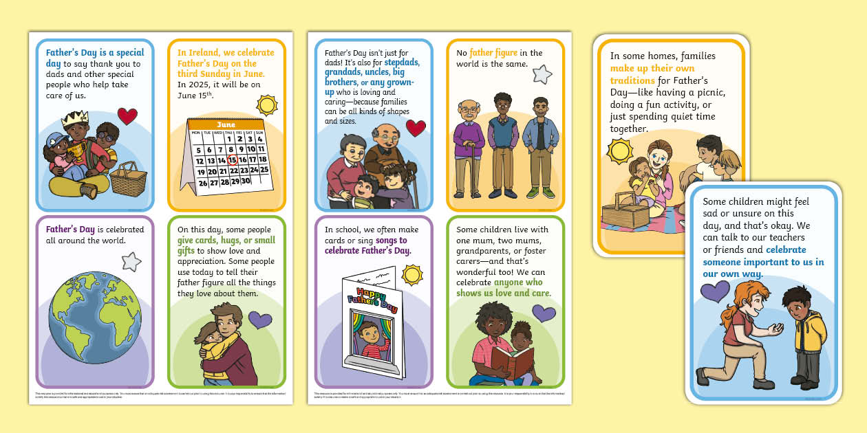 Father's Day Fact Cards - Fun Learning About Father's Day