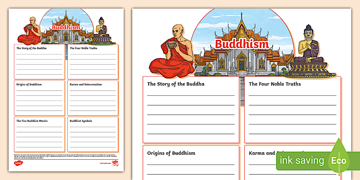 Buddhism Fact File Template (Teacher-Made) - Twinkl