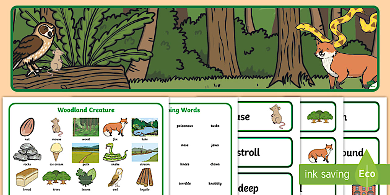 Editable Woodland Creature Display Pack (teacher made)