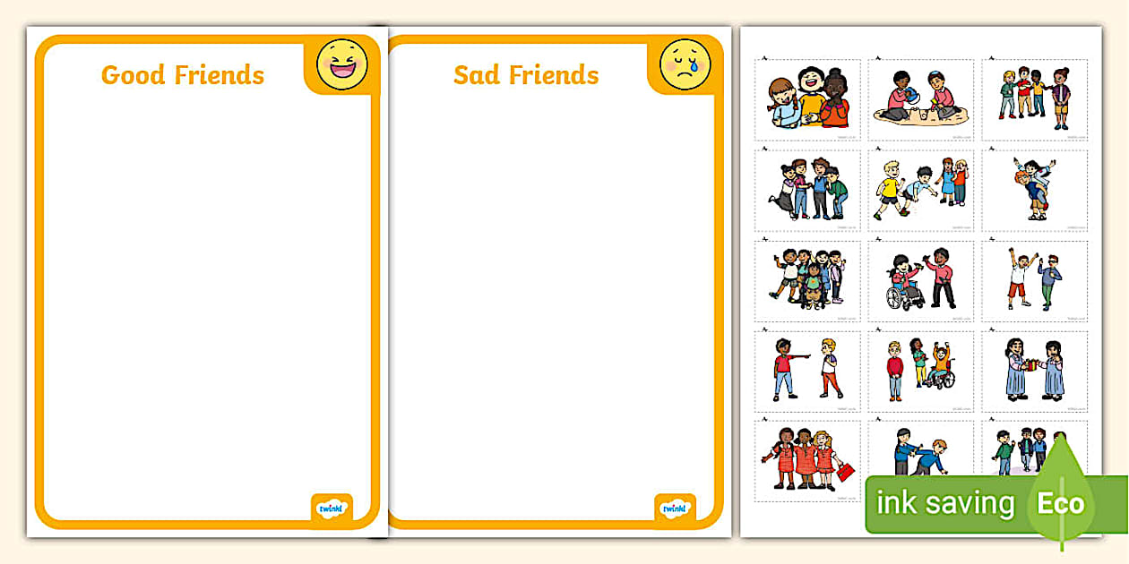 What makes a Good Friend (Sorting Activity) - Twinkl