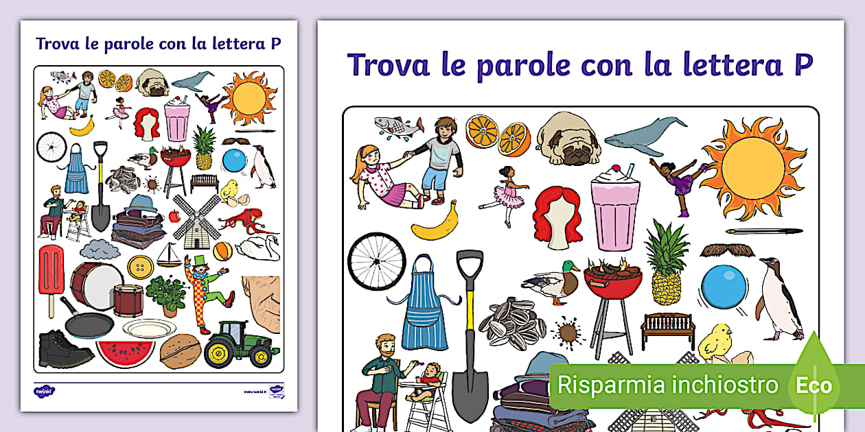 Vedo vedo... Lettera P (Hecho por educadores) - Twinkl