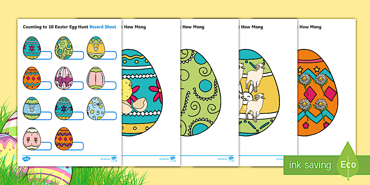 Counting to 10 Easter Scavenger Hunt (teacher made) - Twinkl
