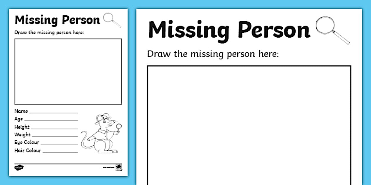 Missing Person Template - Display Posters - Resources