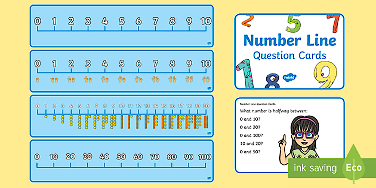 👉 Number Line Maths Display (teacher made) - Twinkl