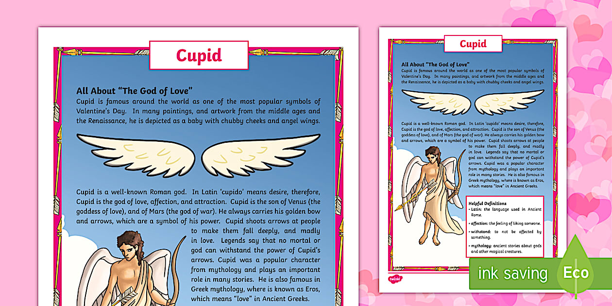All About Cupid Fact File (teacher made) - Twinkl