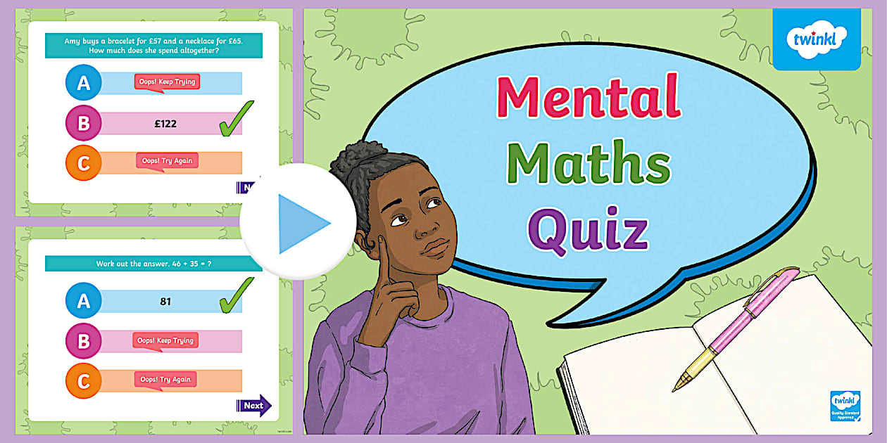 Quickfire Mental Maths Questions | Maths PowerPoint Quiz