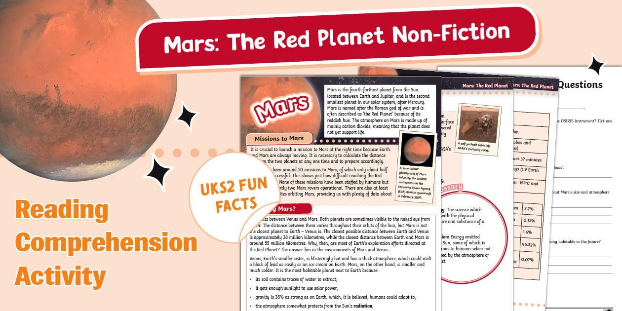 Mars: The Red Planet Non-Fiction UKS2 Reading Comprehension