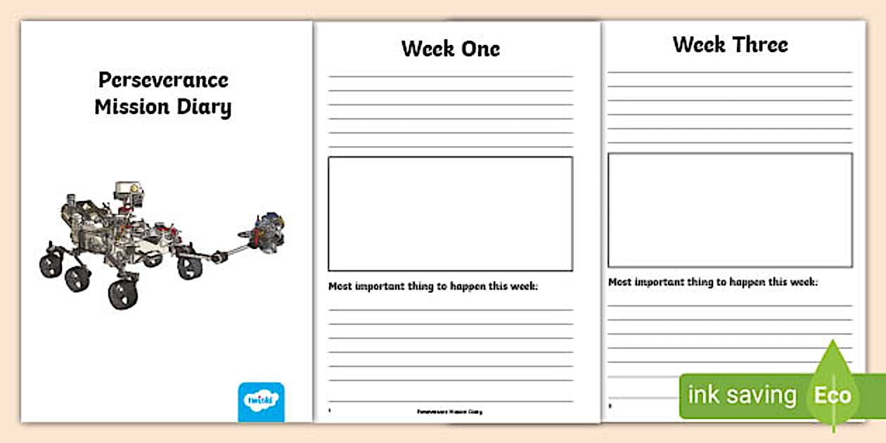 Perseverance Diary Template (teacher made) - Twinkl
