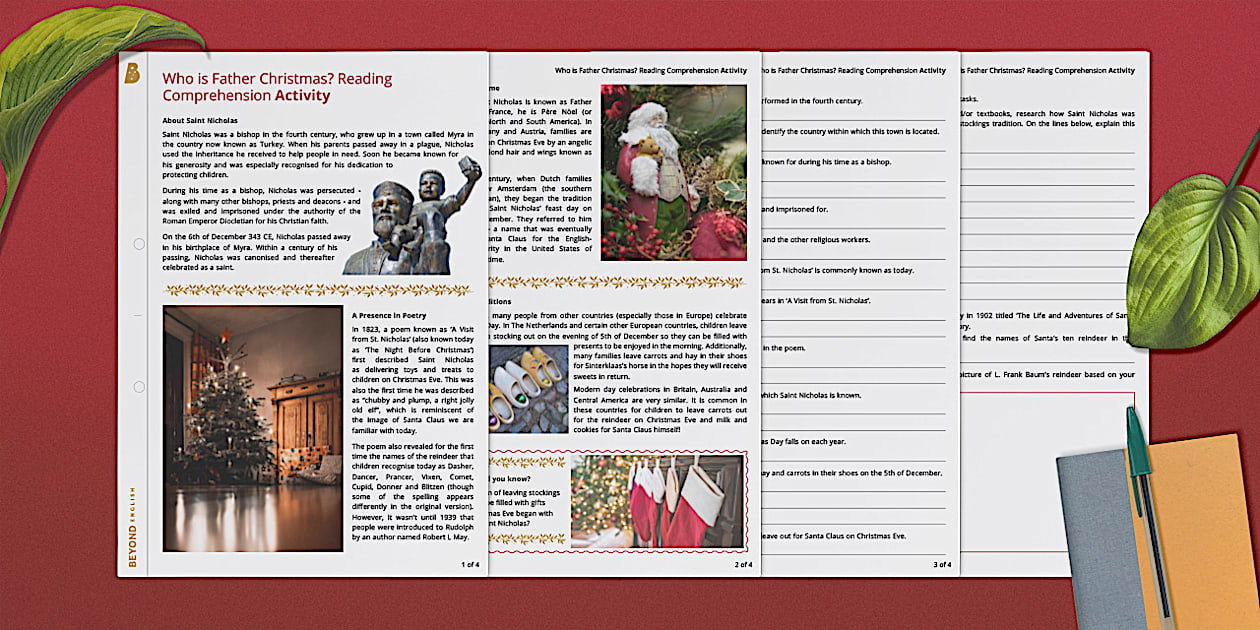 Who is Father Christmas? Reading Comprehension Activity